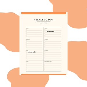 Minimalistic Printable Weekly Planner - Etsy