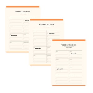 Minimalistic Printable Weekly Planner - Etsy