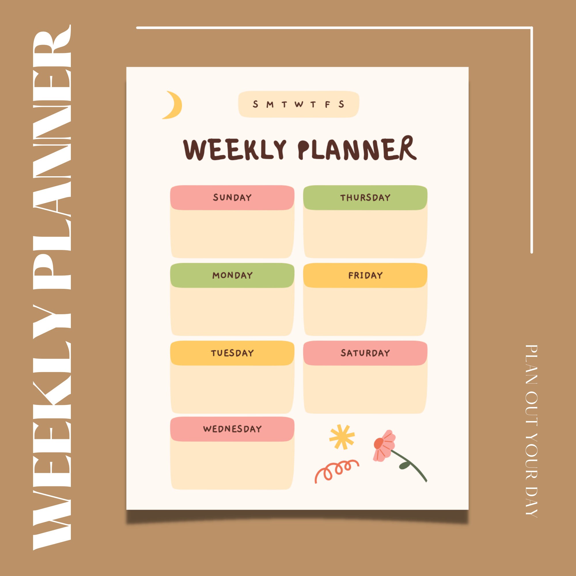 Printable Weekly Planner - Etsy