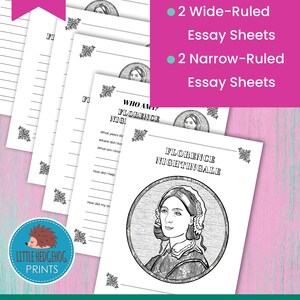 Florence Nightingale Coloring Page and Worksheets || Women's History ...