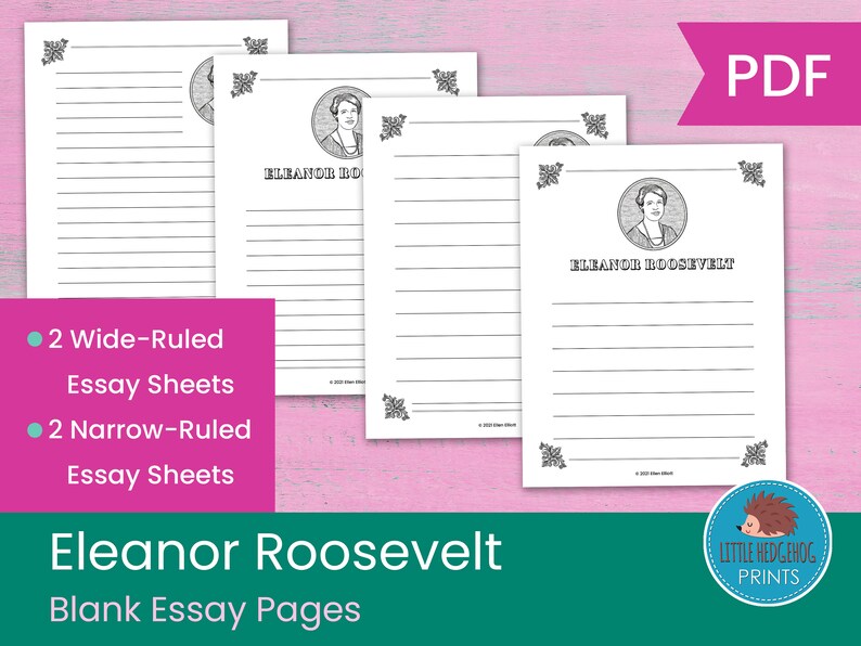 Eleanor Roosevelt Coloring Page and Worksheets || Women's History Month ...
