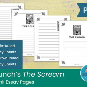 Munch's the Scream Coloring Page and Worksheets || Art History Lesson ...