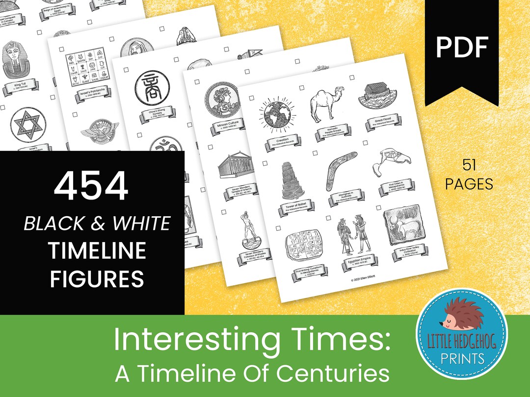 A Timeline of Centuries: Interesting Times || Timeline Figures || Black ...