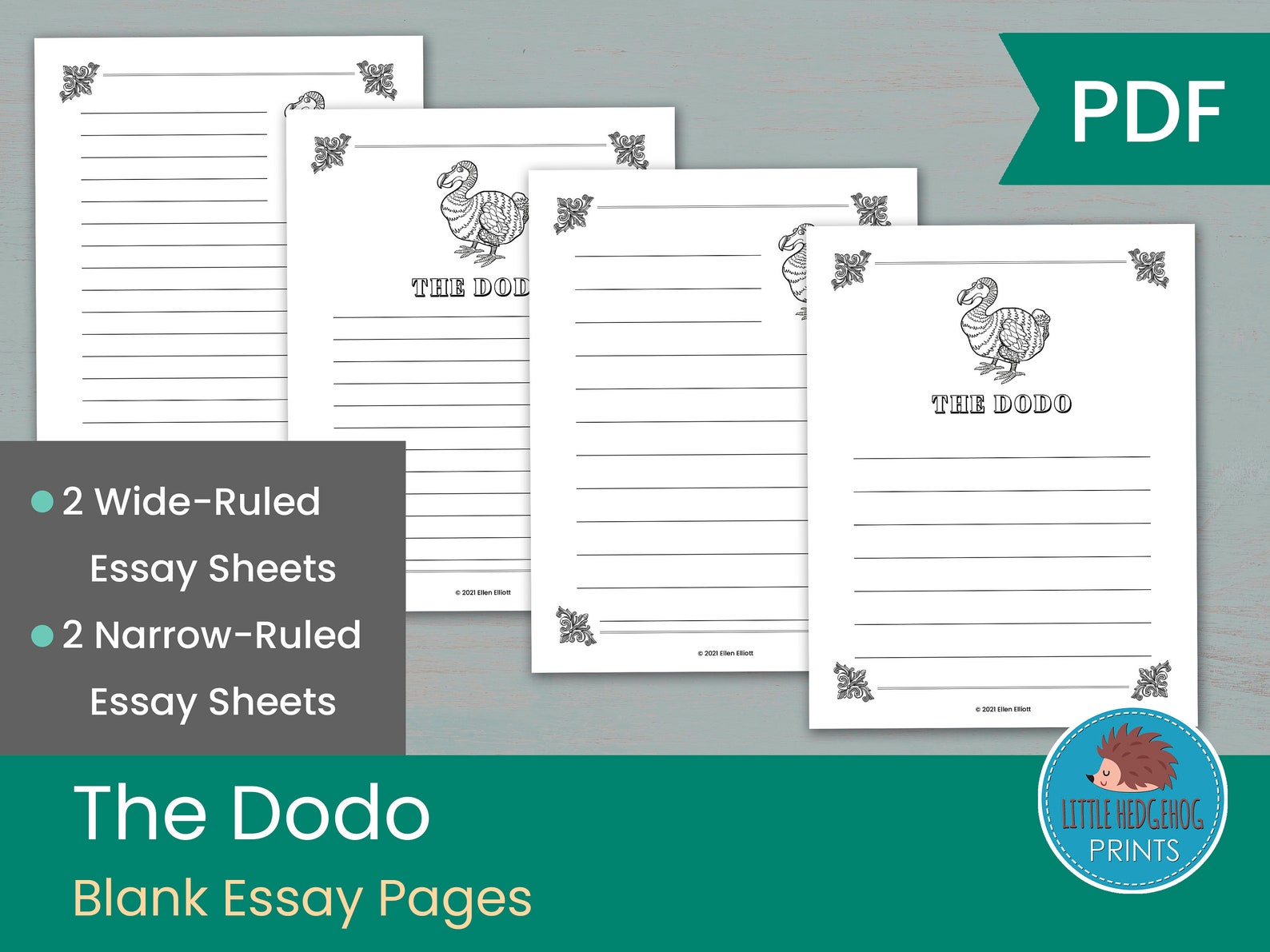 The Dodo Coloring Page and Worksheets || Earth Day National Endangered ...