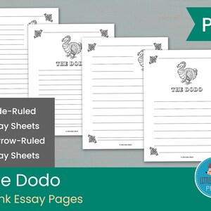 The Dodo Coloring Page and Worksheets Earth Day National Endangered ...