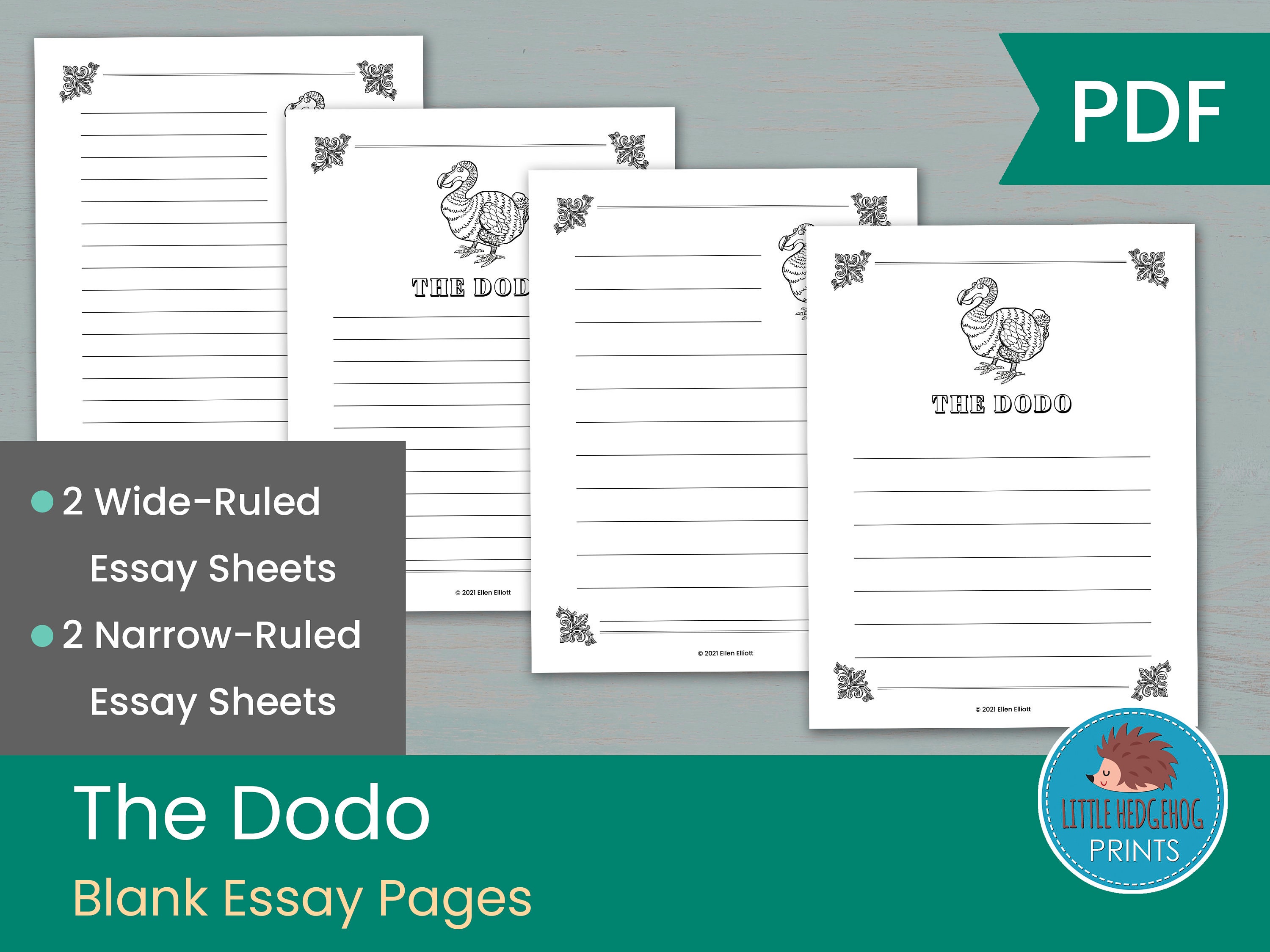 The Dodo Coloring Page and Worksheets || Earth Day National Endangered ...