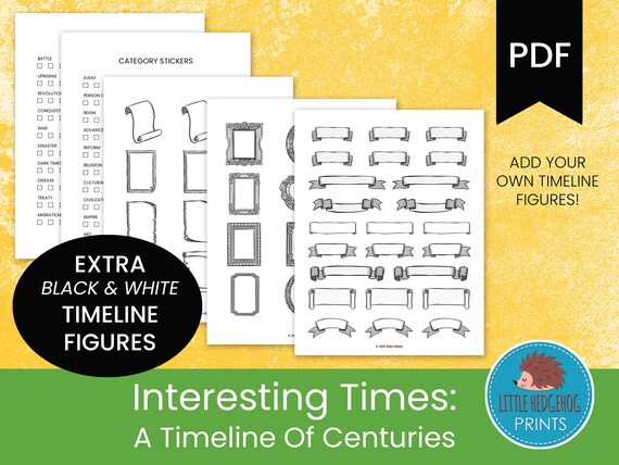 A Timeline of Centuries: Interesting Times Extra Figures | Etsy