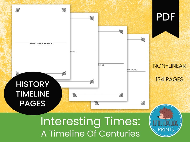 A Timeline of Centuries: Interesting Times Timeline Pages and Black ...