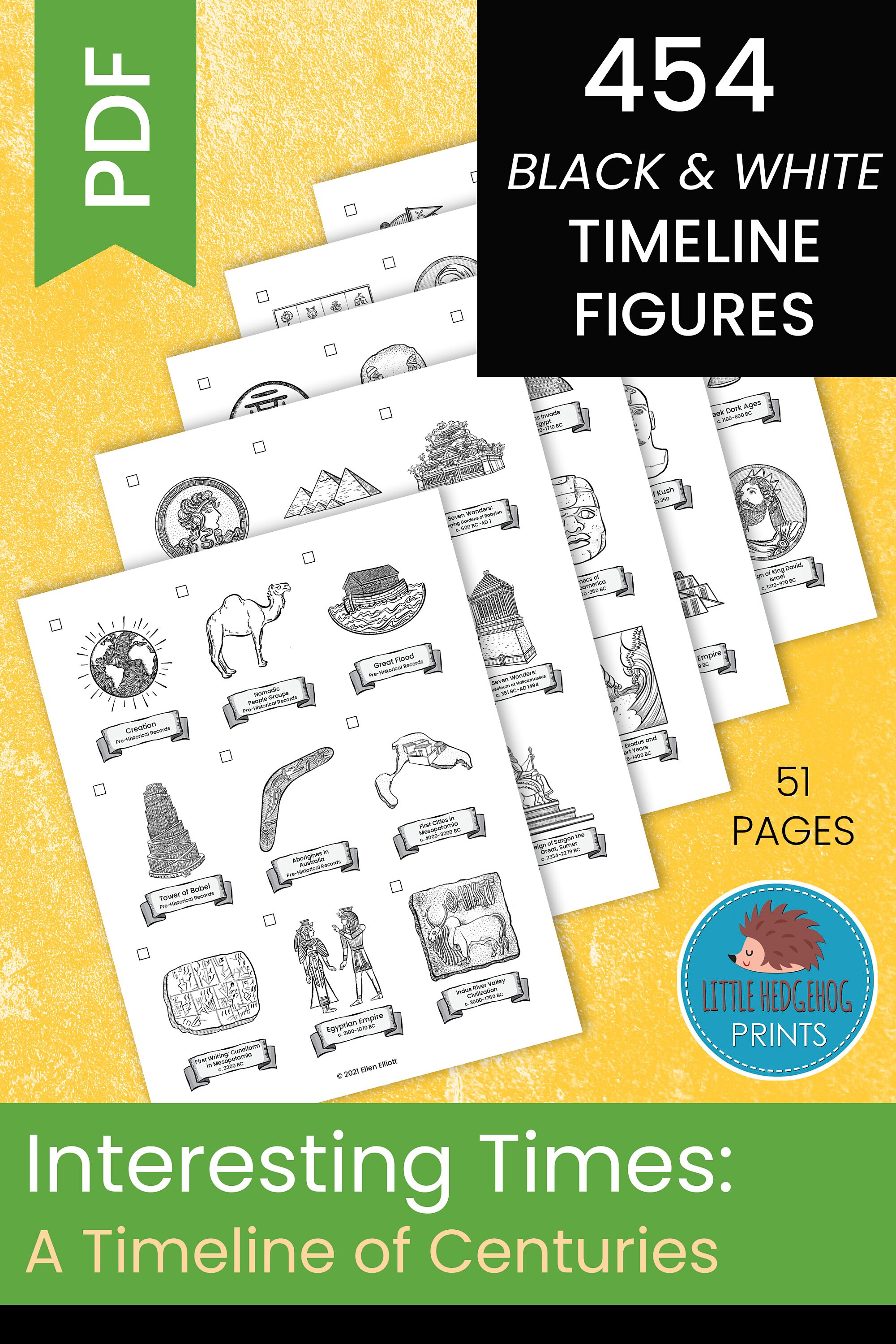 A Timeline of Centuries: Interesting Times || Timeline Figures || Black ...