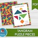 Tangram Puzzle Set Montessori-inspired Homeschool Preschool Educational ...