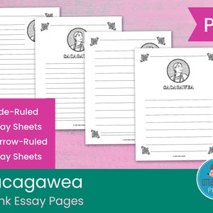 Sacagawea Coloring Page and Worksheets Women's History Month Native ...