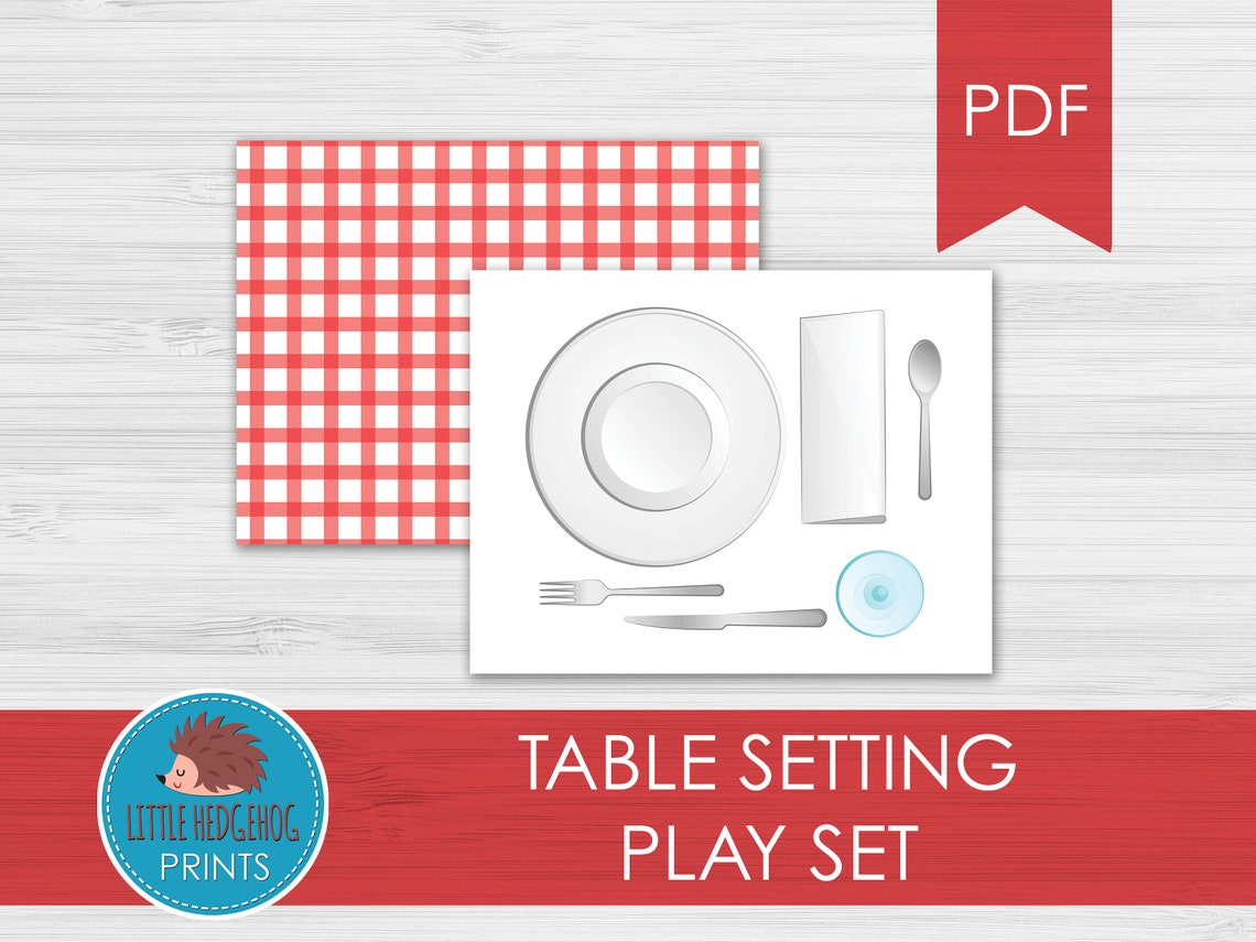 Table Setting Set || Montessori-inspired Homeschool Preschool ...