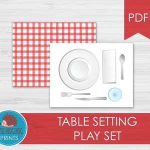 Table Setting Set || Montessori-inspired Homeschool Preschool ...