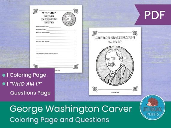 George Washington Carver Coloring Page