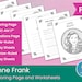 Anne Frank Coloring Page and Worksheets || Women's History Month World ...