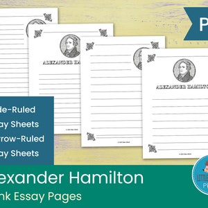 Alexander Hamilton Coloring Page and Worksheets || American History - Etsy
