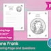 Anne Frank Coloring Page and Worksheets Women's History Month World War ...