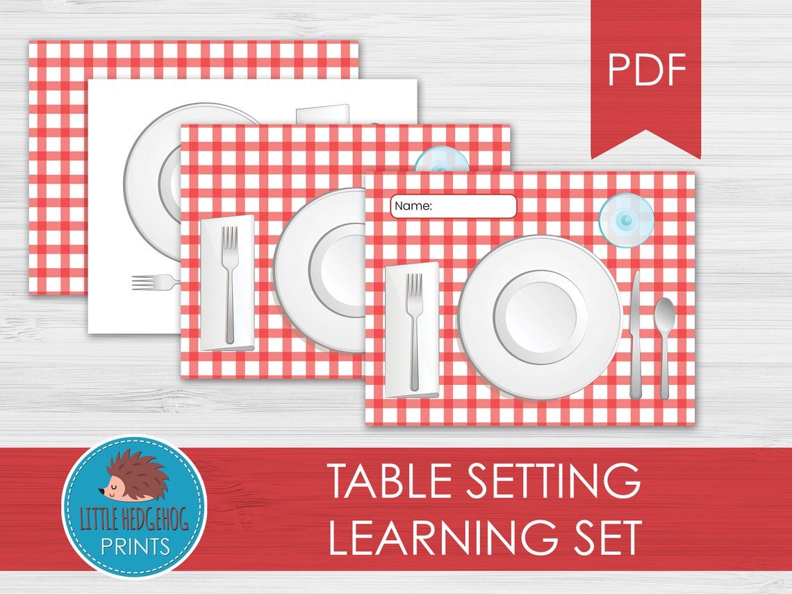Table Setting Set || Montessori-inspired Homeschool Preschool ...