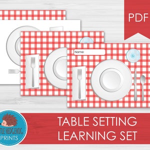 Table Setting Set || Montessori-inspired Homeschool Preschool ...