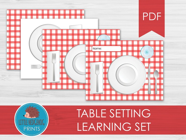Table Setting Set || Montessori-inspired Homeschool Preschool ...