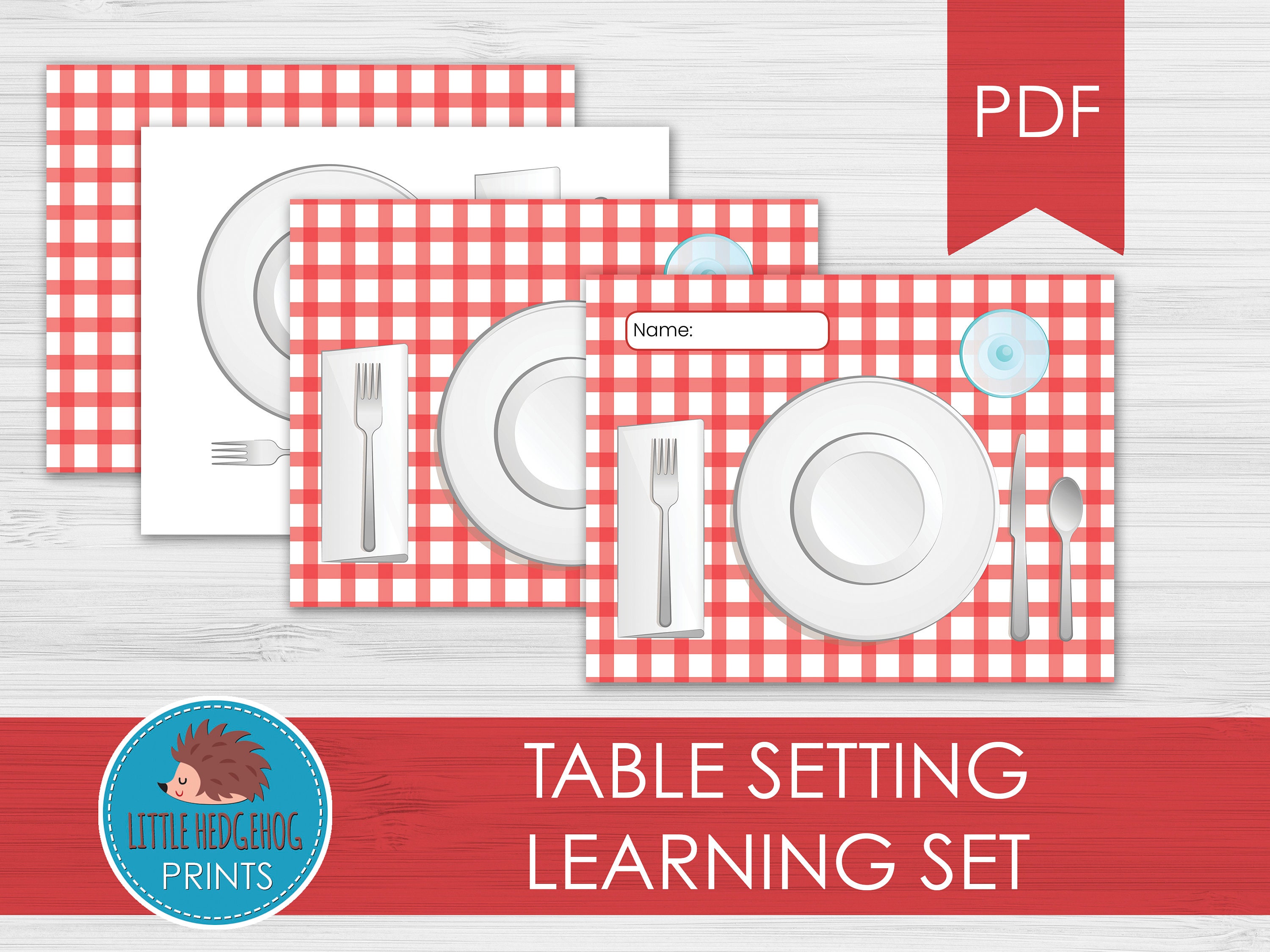 Table Setting Set || Montessori-inspired Homeschool Preschool ...