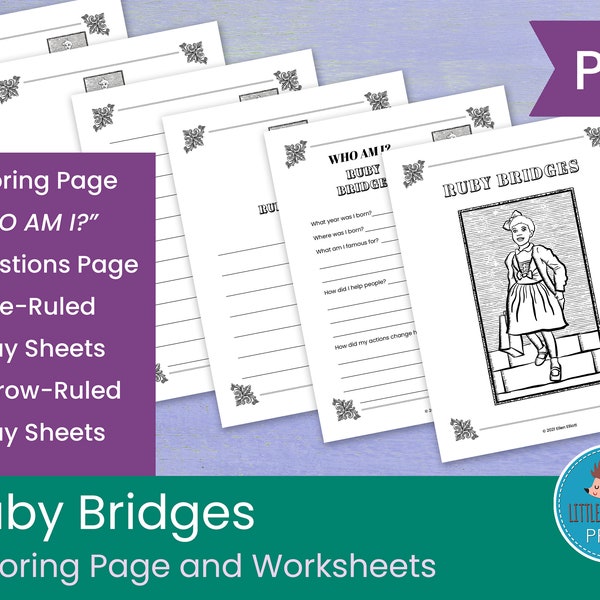 Ruby Bridges Coloring Page - Etsy
