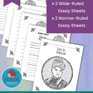 Ida B. Wells Coloring Page and Worksheets - Etsy