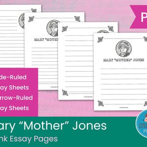 Mary "mother" Jones Coloring Page and Worksheets || Women's History ...