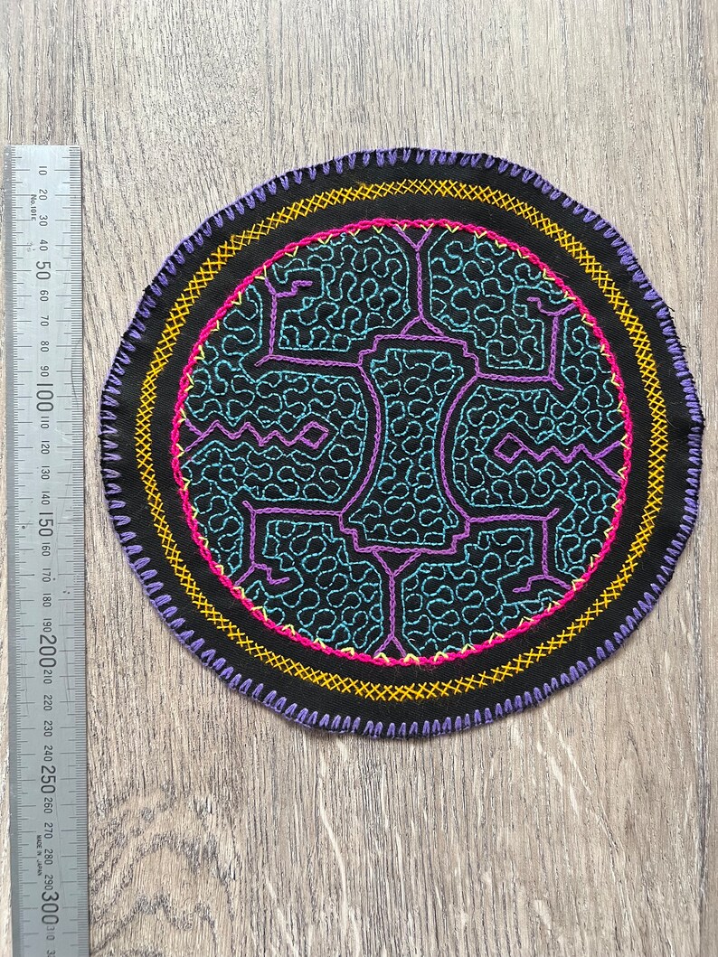 Peruvian Shipibo Alter Textile Ayahuasca Kene Pattern 24cm Handwoven - Etsy