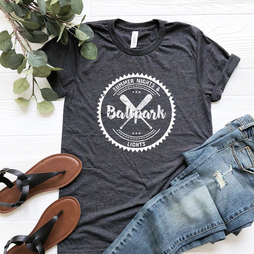 Summer Nights and Ballpark Lights Shirt, Baseball Mom Shirt, Baseball ...