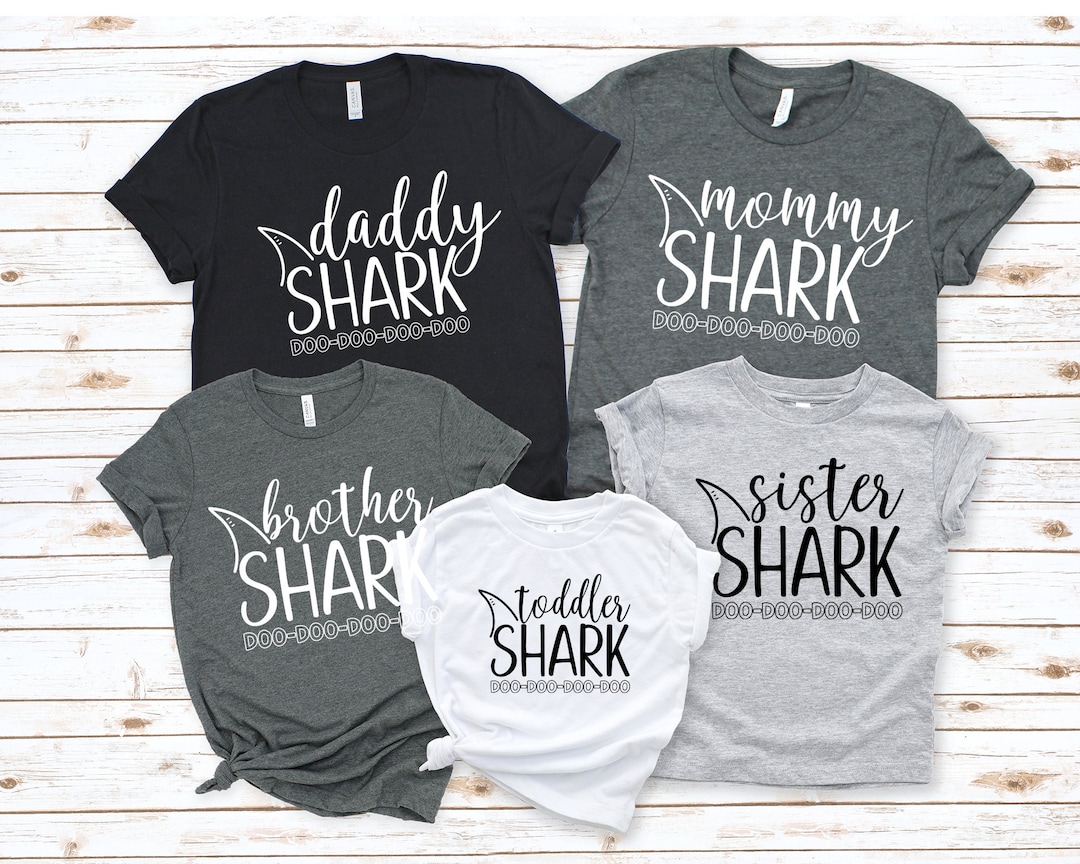 Baby Shark Family Shirts,mommy Shark Shirt, Daddy Shark Shirt, Brother ...