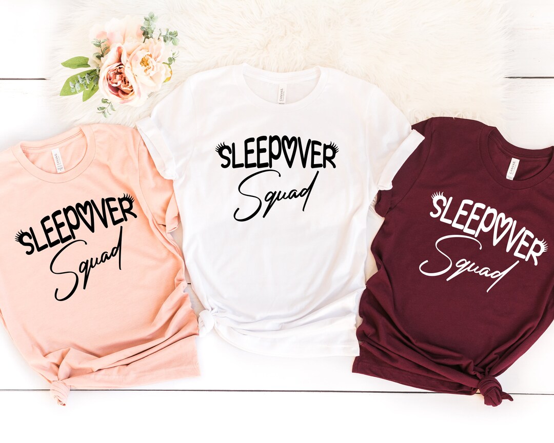 Sleepover Squad Shirts, Slumber Party Shirts, Birthday Shirt, Girls ...