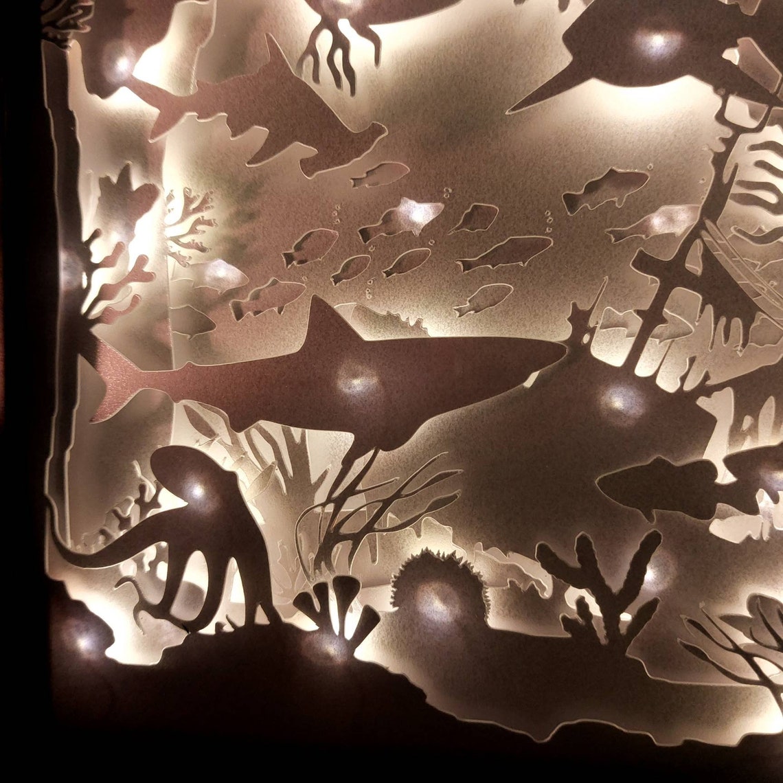 Under the Sea Shadow Lightbox - Shadowbox - Light Box - 3d Picture ...