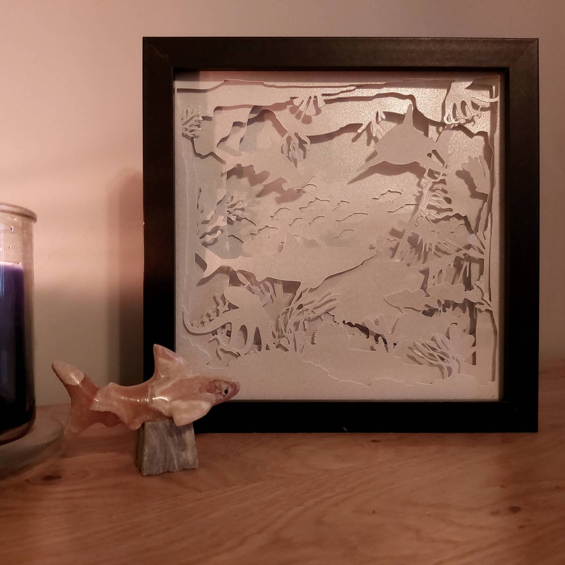 Under the Sea Shadow Lightbox - Shadowbox - Light Box - 3d Picture ...