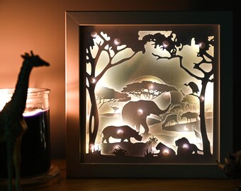 Under the Sea Shadow Lightbox Shadowbox Light Box 3d Picture Under the ...