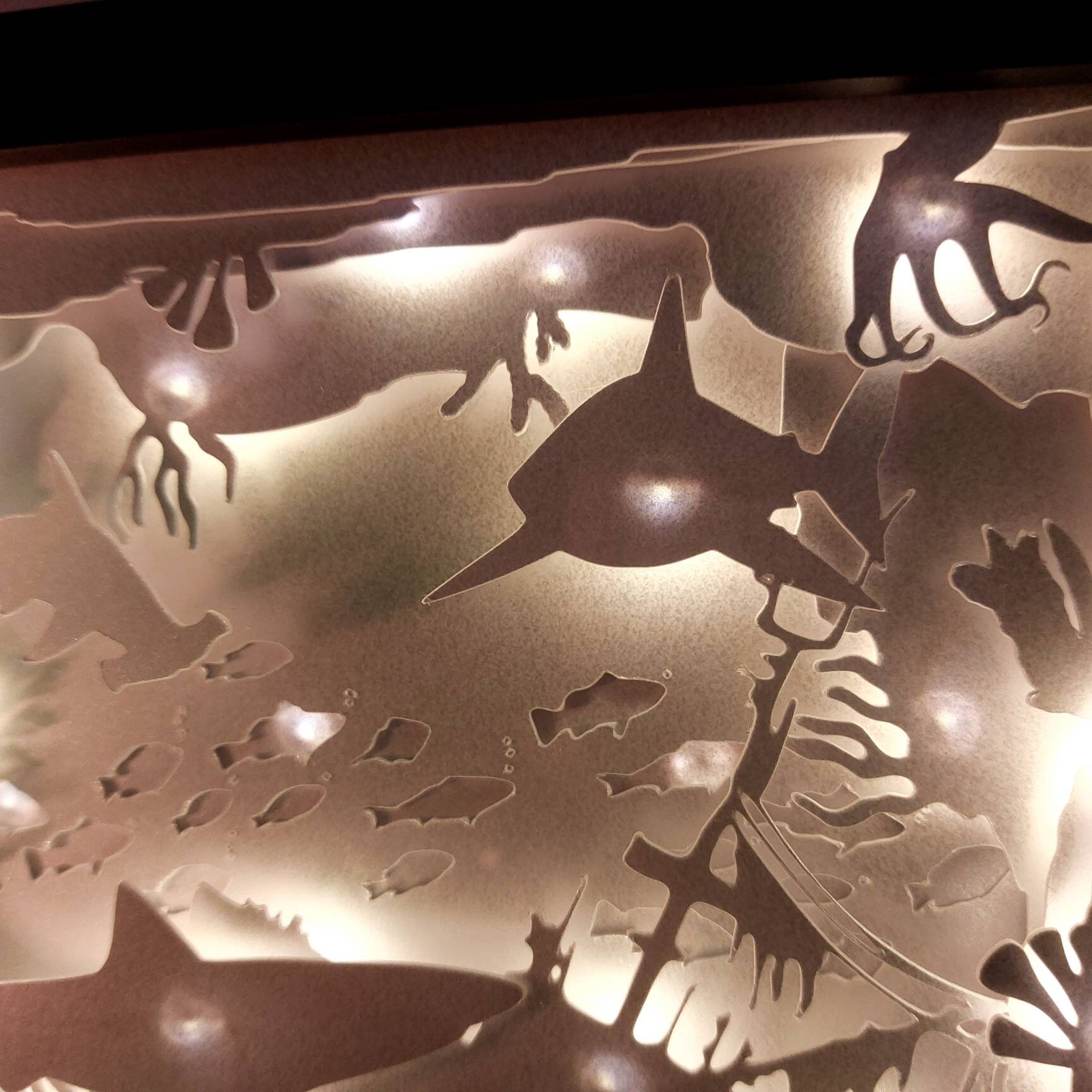 Under the Sea Shadow Lightbox - Shadowbox - Light Box - 3d Picture ...