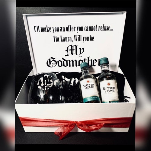 Godfather Padrino Beer Themed Gift Box Custom Godfather | Etsy