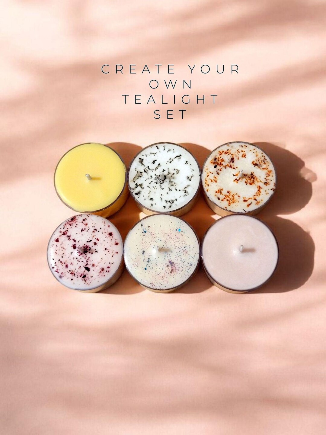 Custom Scented Soy Wax Tealight Sampler: Set of 6, Tealights for ...