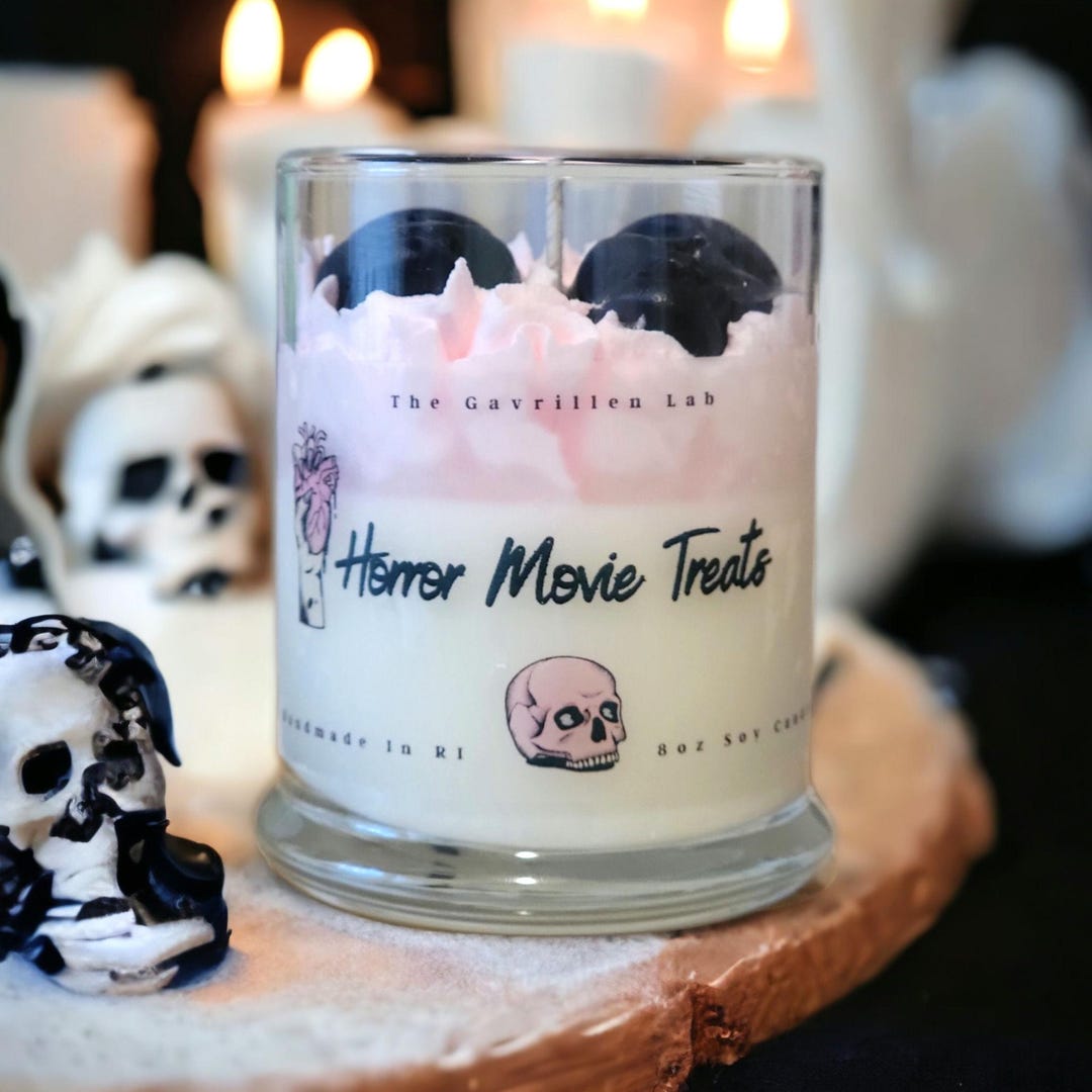 Horror Movie Treats Soy Candle Horror Candle Spooky Christmas Gift ...
