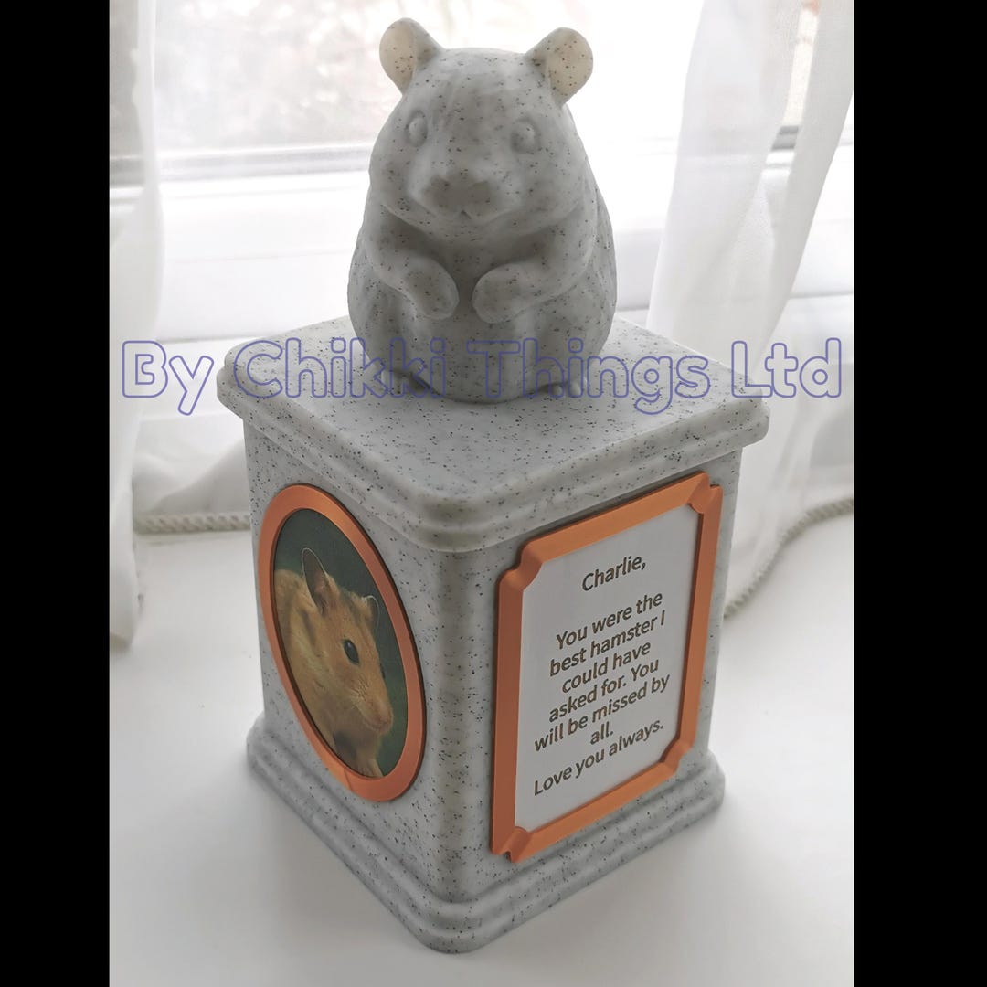 Marbled Hamster Memorial Urn Box: 3D Printed Pet Keepsake - Etsy