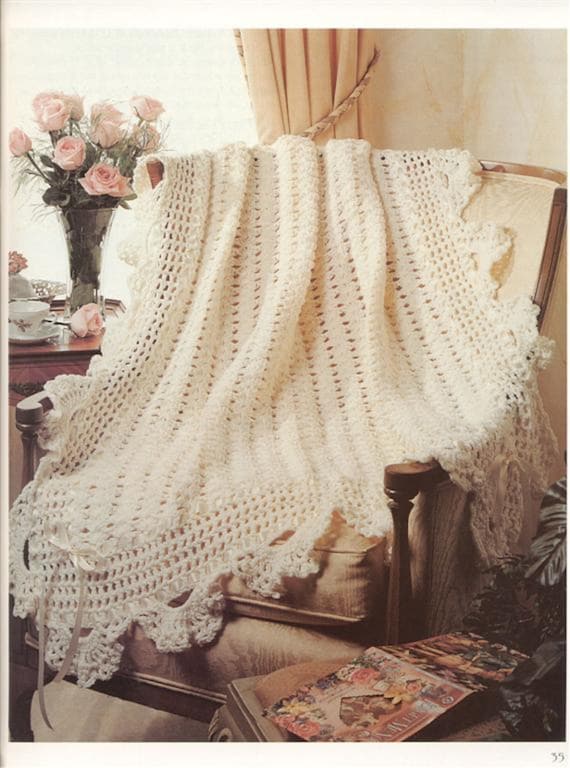 CUTE Victorian Afghan Lace Afghan Crochet Pattern Pdf Instant - Etsy