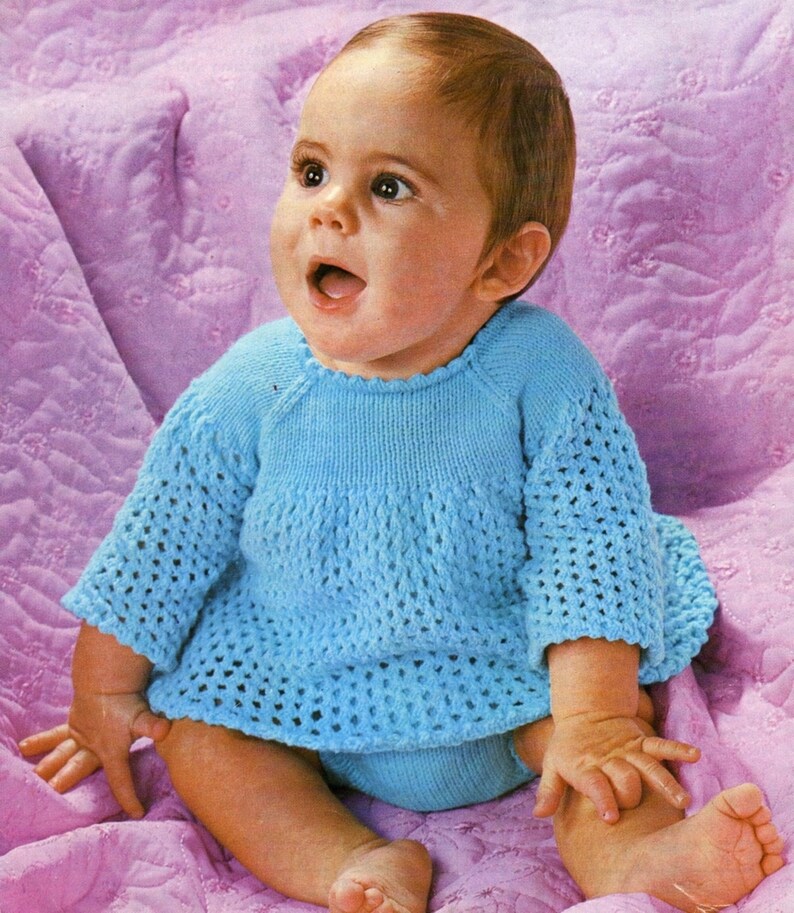 Vintage Baby Angel Top and Pants Knitting Pattern Pdf Instant - Etsy