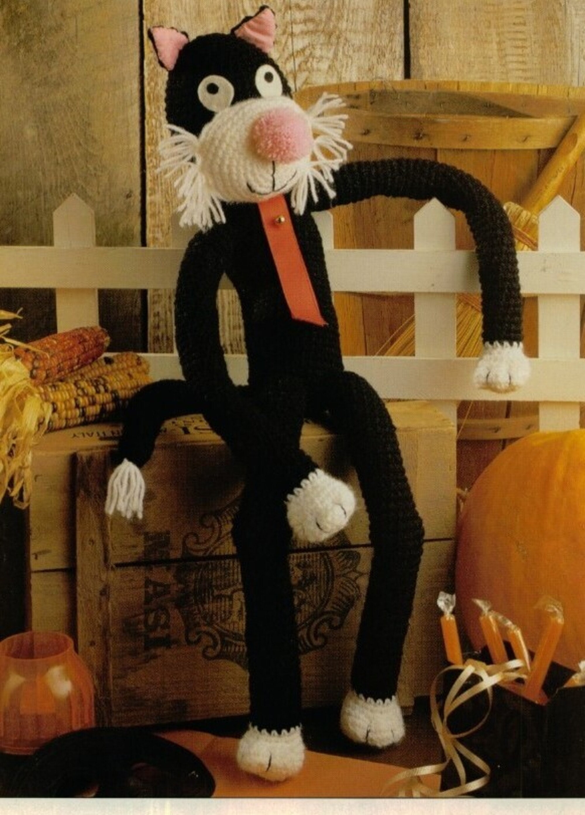 CUTE Vintage CROCHET Cat Toy Pattern Pdf Instant Download Size - Etsy