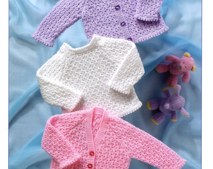 CUTE Vintage Baby 4 Ply Sweater Cardigan Knitting Patterns PDF Instant ...