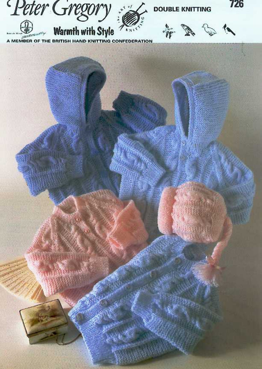 CUTE Baby Hooded Jackets Sweater Hat Knitting Pattern Pdf Instant ...