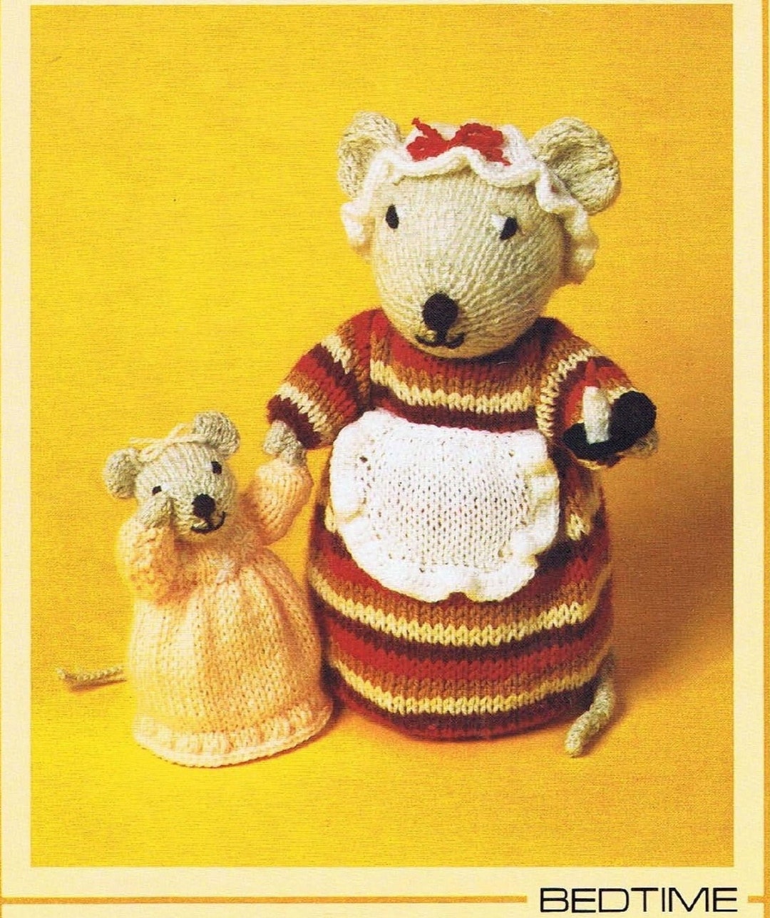 Vintage Bedtime Mouse Toy Knitting Pattern Pdf Instant Download Easy to ...