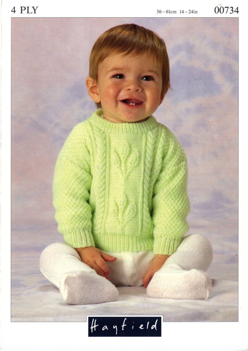 CUTE Baby Sweater 4 Ply Knitting Pattern Pdf Instant Download - Etsy