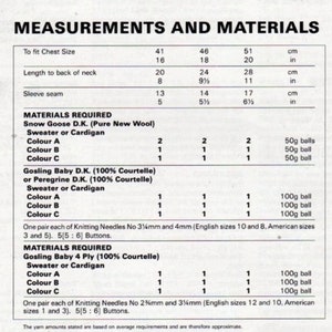 CUTE Baby Vintage Sweater and Cardigan 4ply and DK Set Knitting Pattern ...