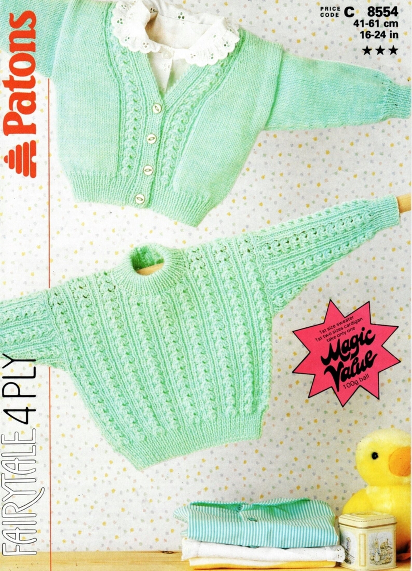 Vintage Baby 4 Ply Sweater and Cardigan Knitting Pattern - Etsy