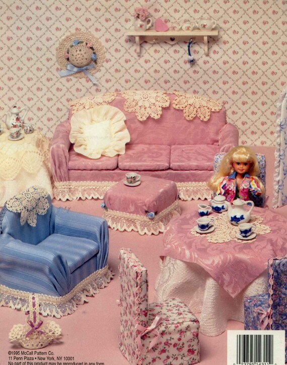 ADORABLE Vintage Dollhouse Furniture Pattern PDF Instant Download Barbie Room Decor Fashion Doll Living Room Dollhouse Decorations Etsy Australia